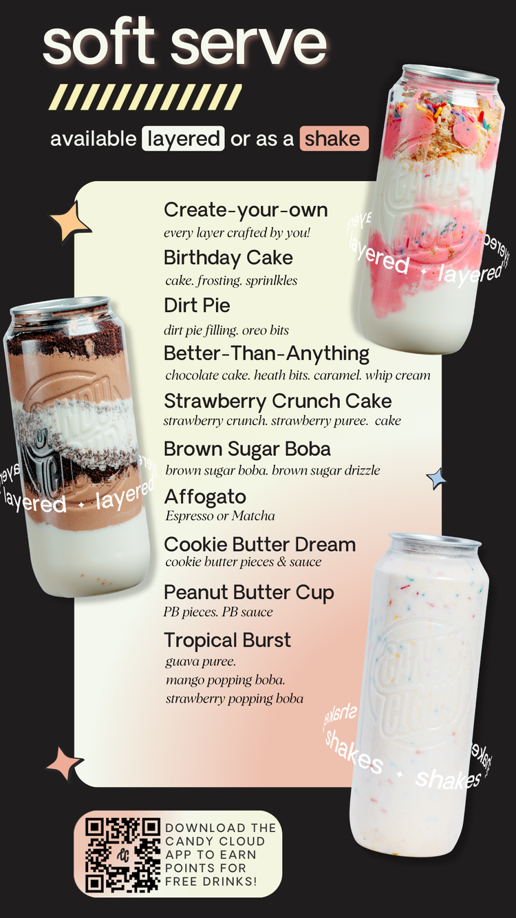 Menu — Candy Cloud - Boba, Coffee, & Creamery