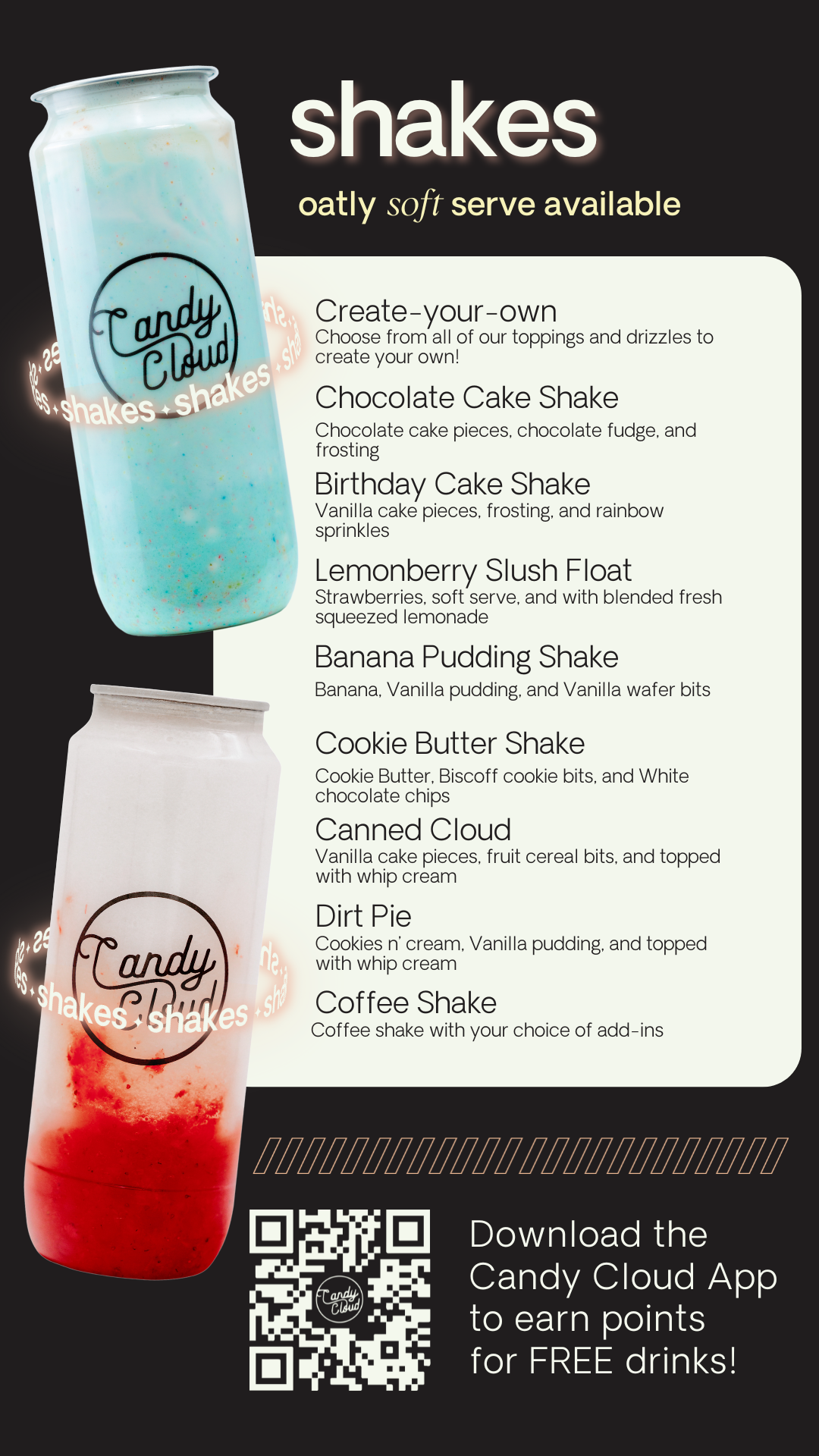 Menu — Candy Cloud - Boba, Coffee, & Creamery