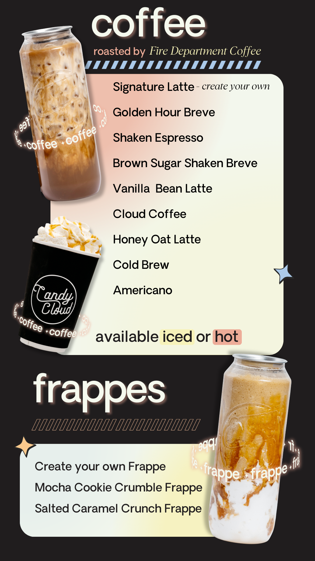 Menu — Candy Cloud - Boba, Coffee, & Creamery
