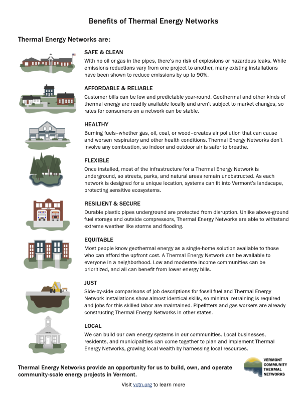 Fact Sheets and Resources — Vermont Community Thermal Networks