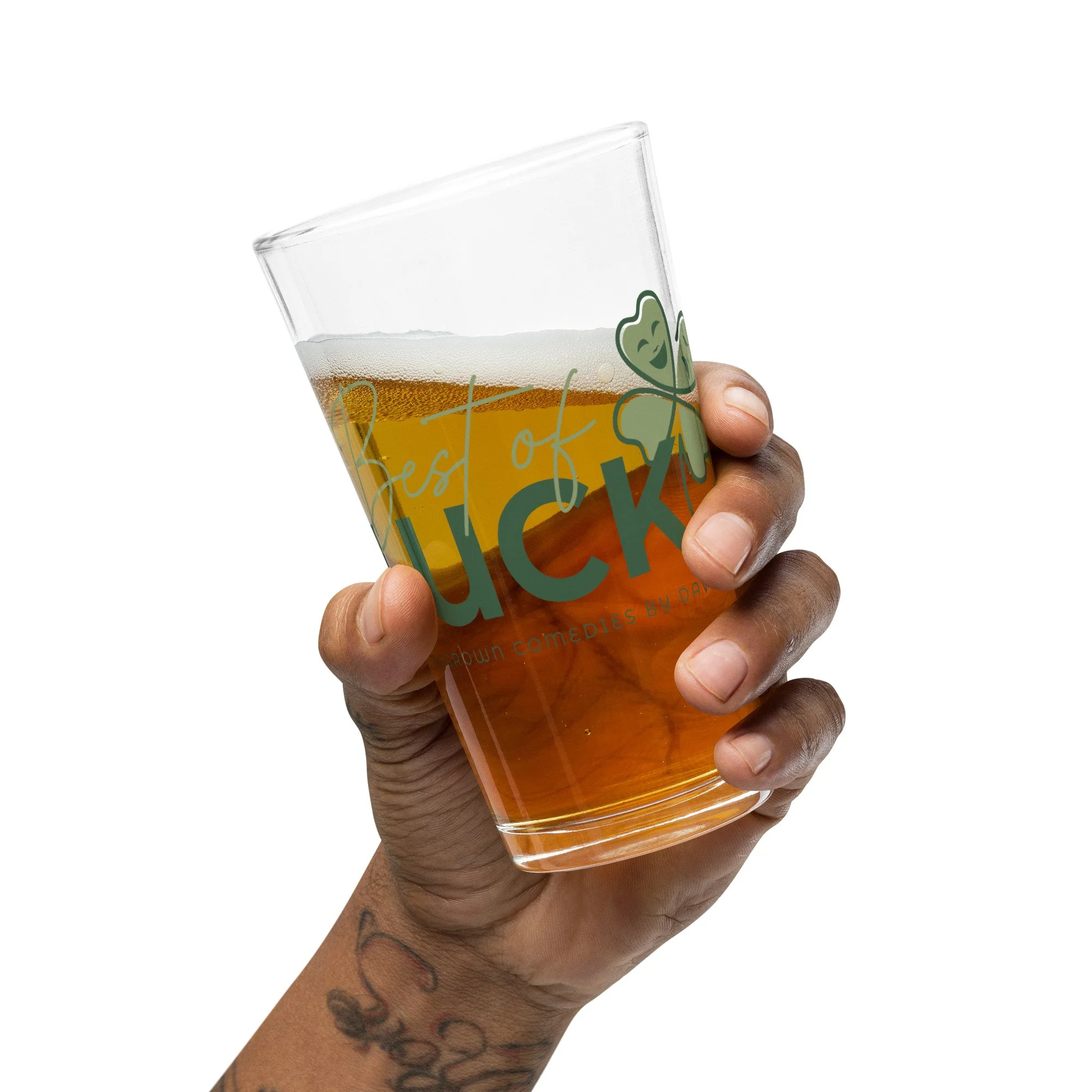 Best of Luck Shaker Pint Glass — Best of Luck Comedies