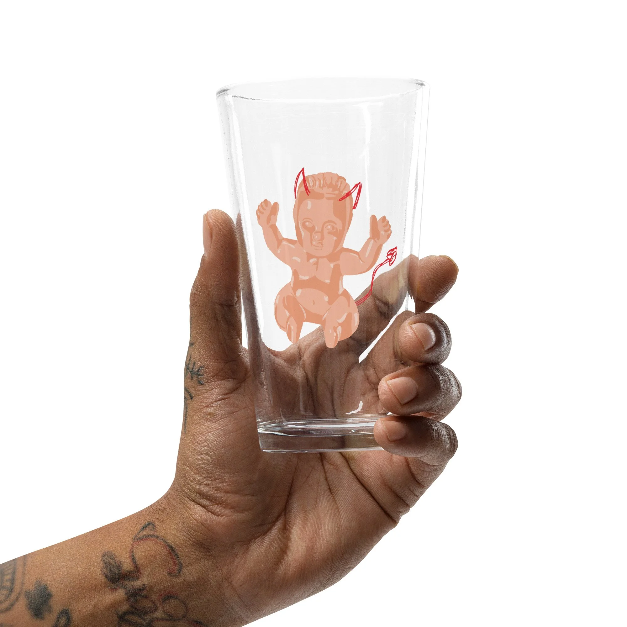 Bad King Cake Baby Shaker Pint Glass — Best of Luck Comedies