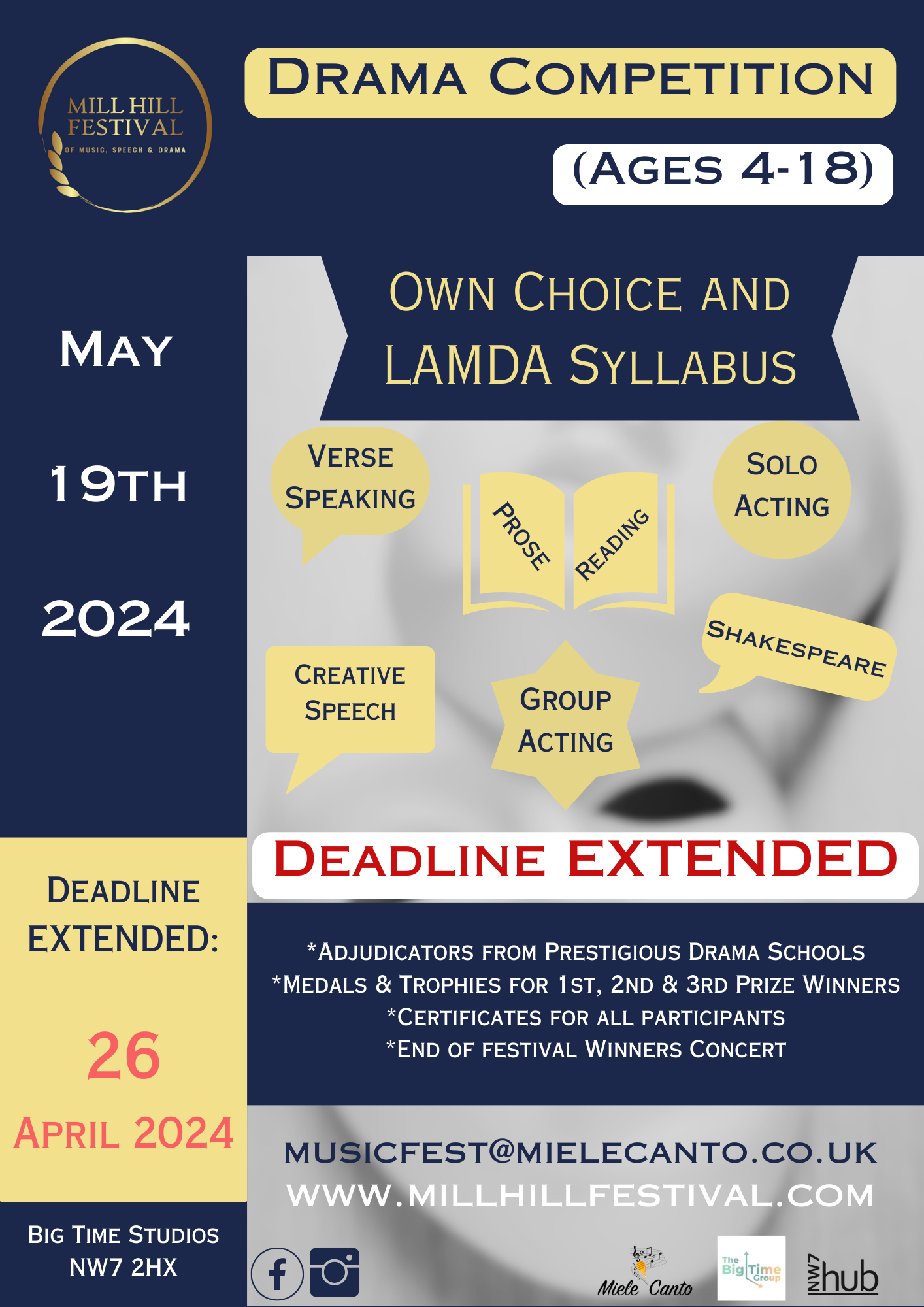 Music, Speech & Drama