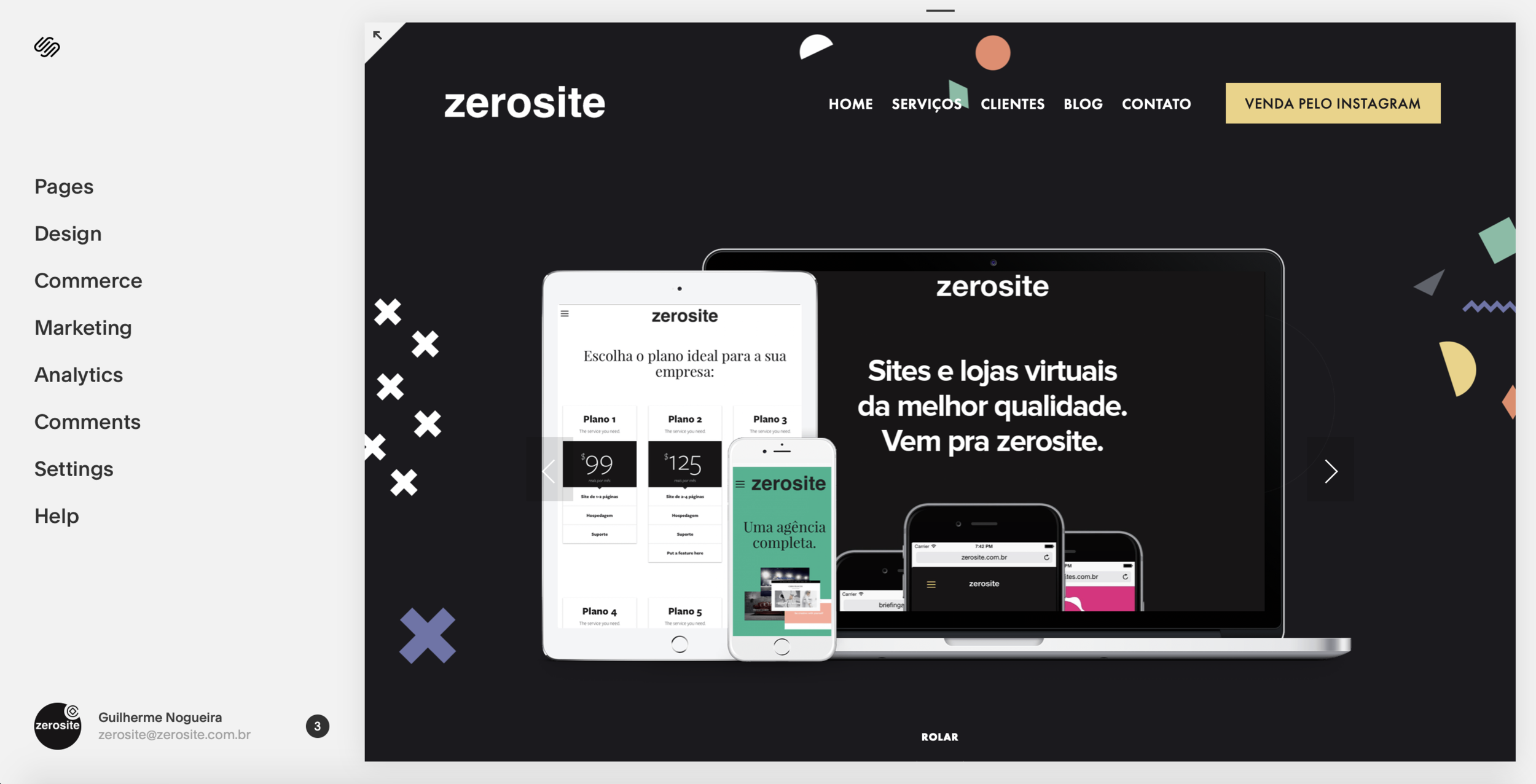 SQUARESPACE BRASIL — zerosite