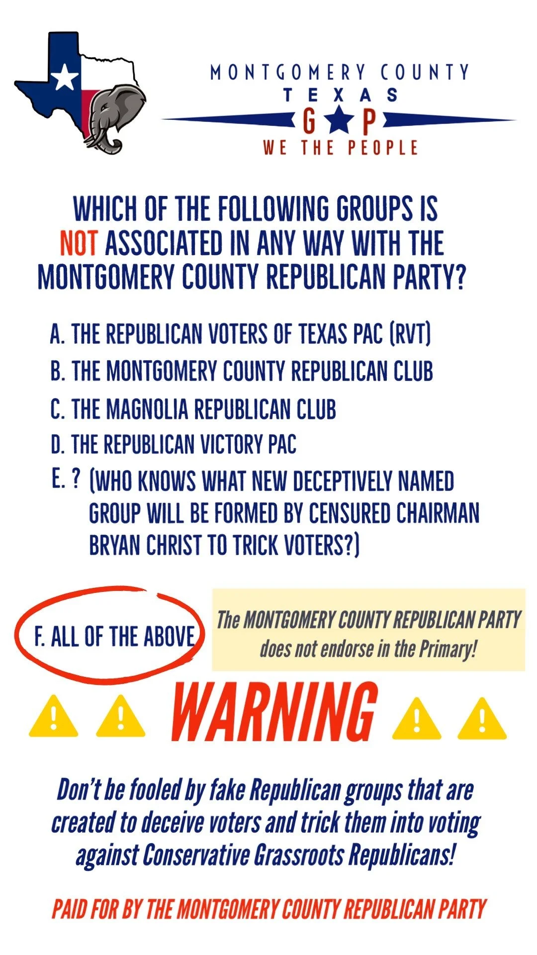 Upcoming Elections — Montgomery County Republican Party of Texas GOP