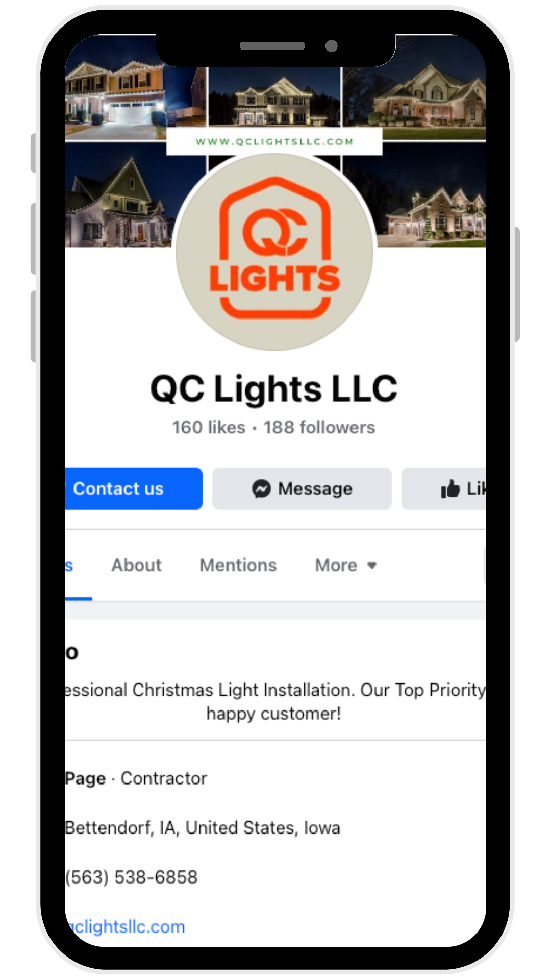 Permanent & Holiday Lighting Installation — QC Lights LLC (Iowa & Illinois)