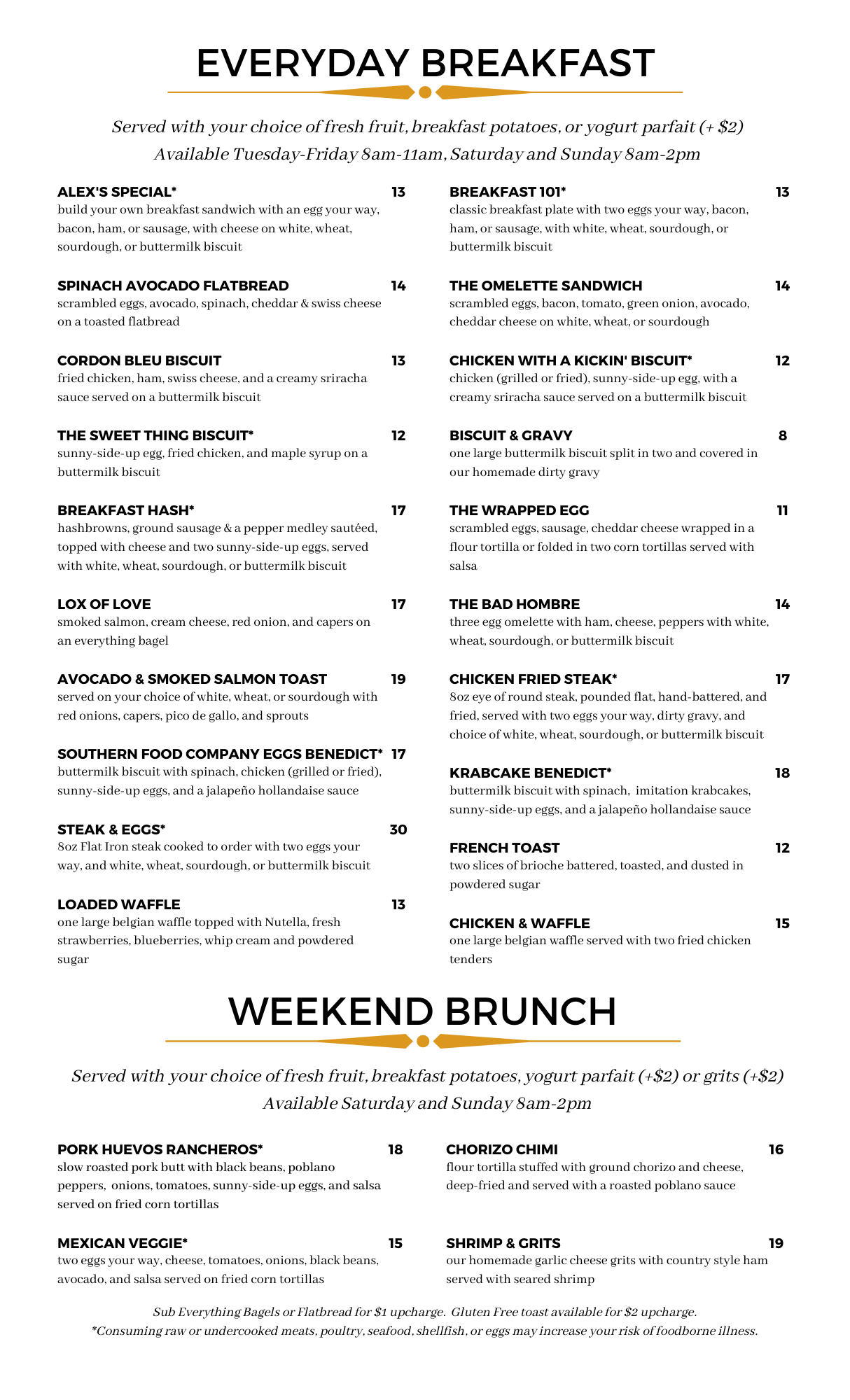 Breakfast and Brunch — Southern Food Company