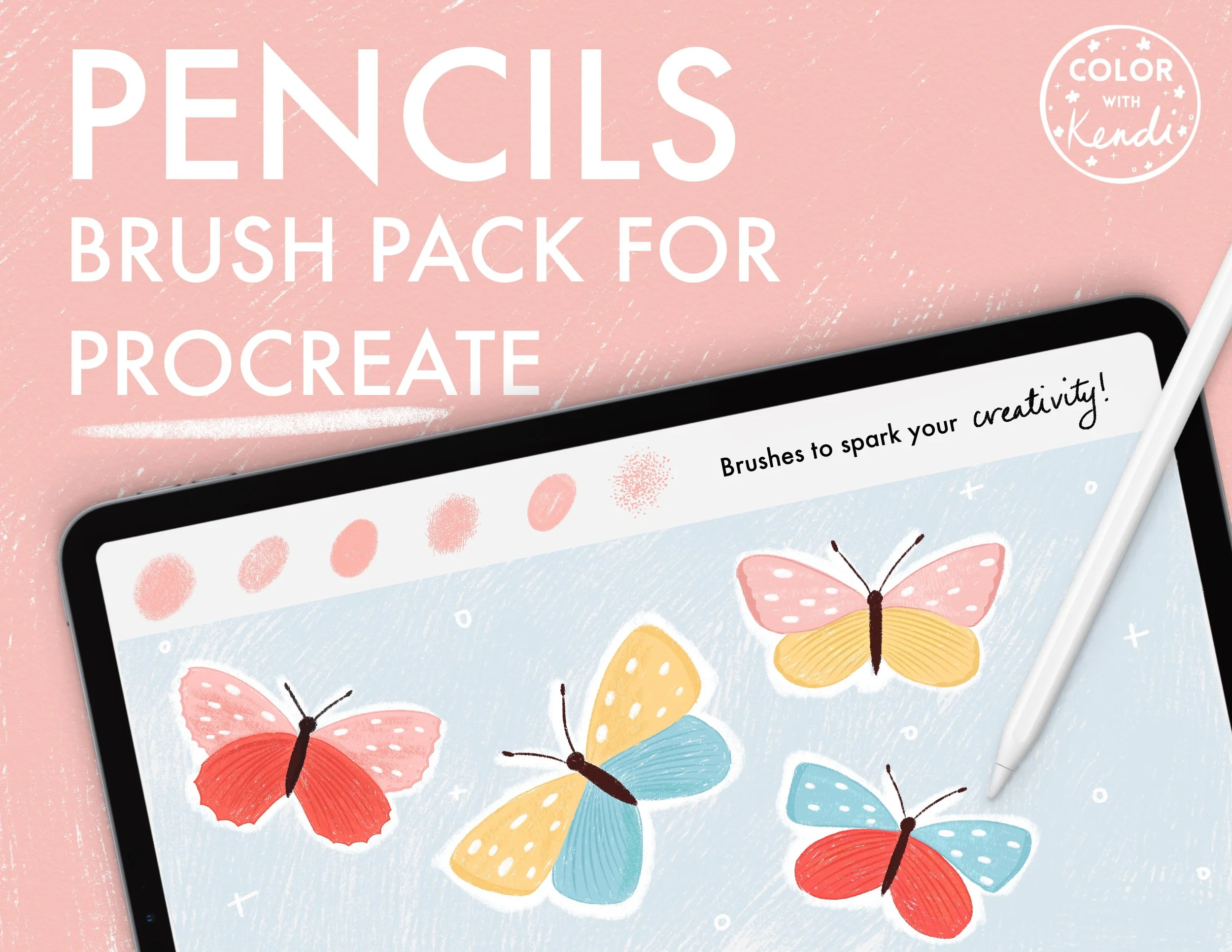 Pencils Brush Pack for Procreate — Color with Kendi: Procreate Tutorials + Brushes