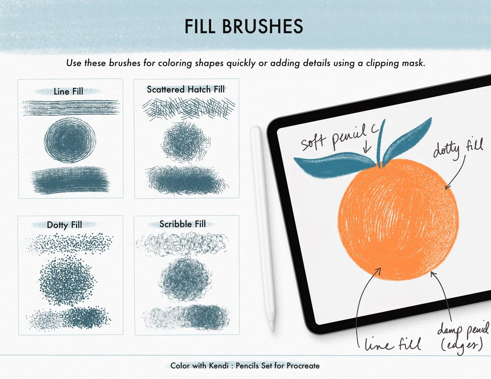 Pencils Brush Pack for Procreate — Color with Kendi: Procreate ...