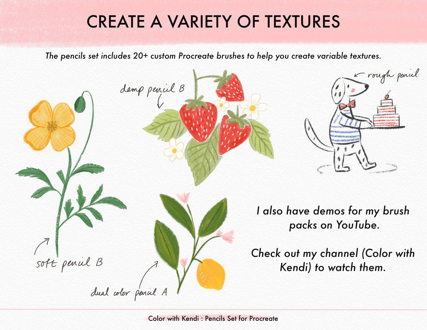 Pencils Brush Pack for Procreate — Color with Kendi: Procreate ...