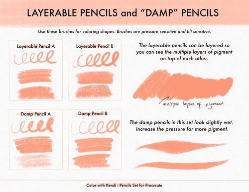 Pencils Brush Pack for Procreate — Color with Kendi: Procreate ...
