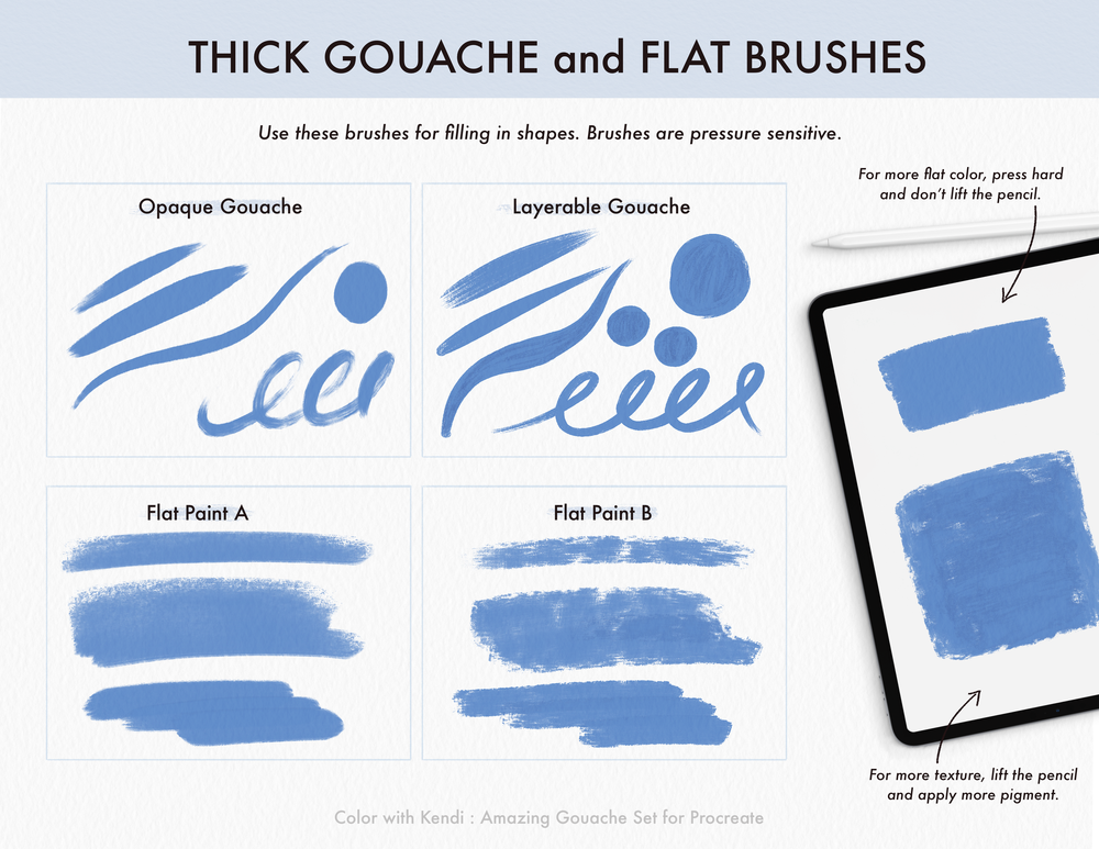 Amazing Gouache Brushes for PROCREATE — Color with Kendi: Procreate ...