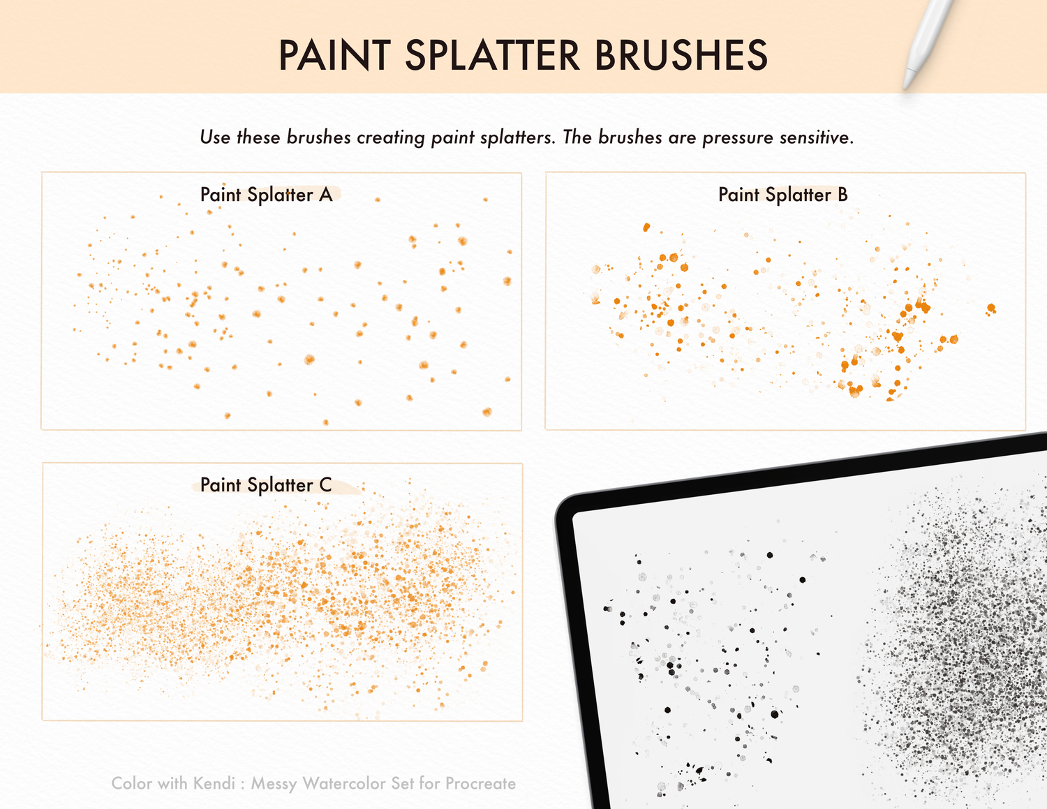 Messy Watercolor Brushes for PROCREATE — Color with Kendi: Procreate ...