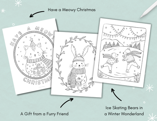 Holiday Magic - Coloring Page Bundle — Color with Kendi: Procreate ...