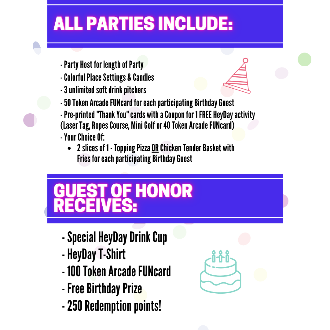 HeyDay Entertainment — Birthdays Parties