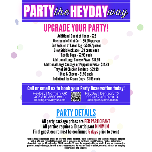 HeyDay Entertainment — Birthdays (New)