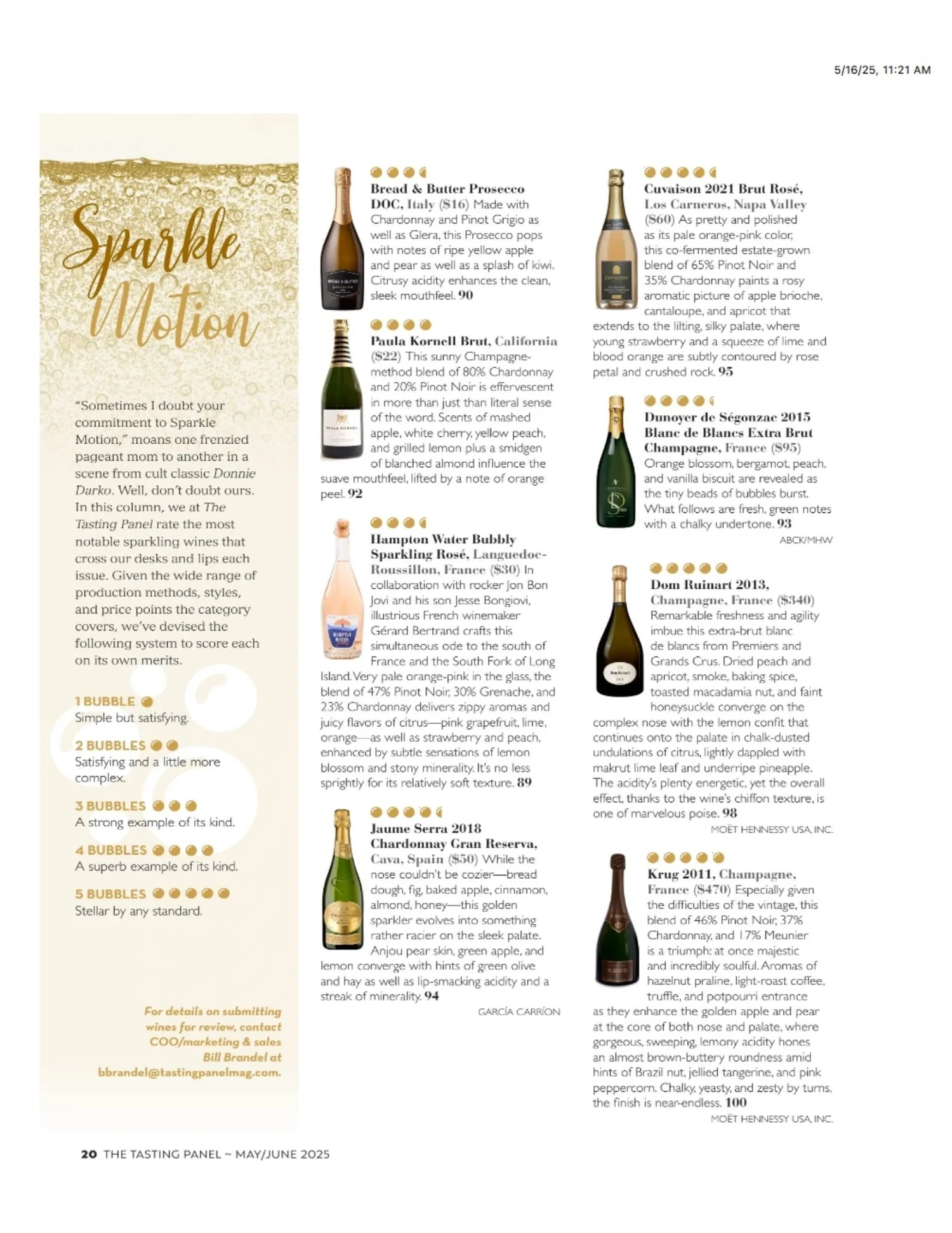 The Tasting Panel: Sparkle Motion — Paula Kornell Sparkling Wine | Napa ...