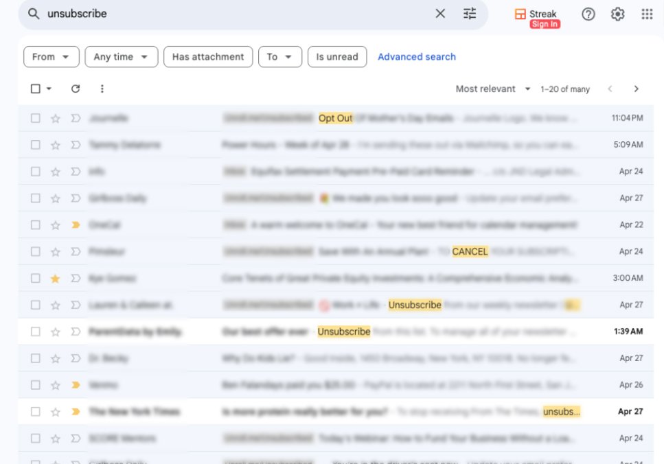 How to mass unsubscribe on Gmail | Yorba
