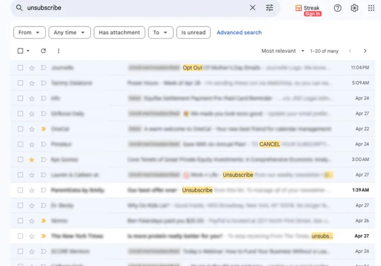 How to mass unsubscribe on Gmail | Yorba