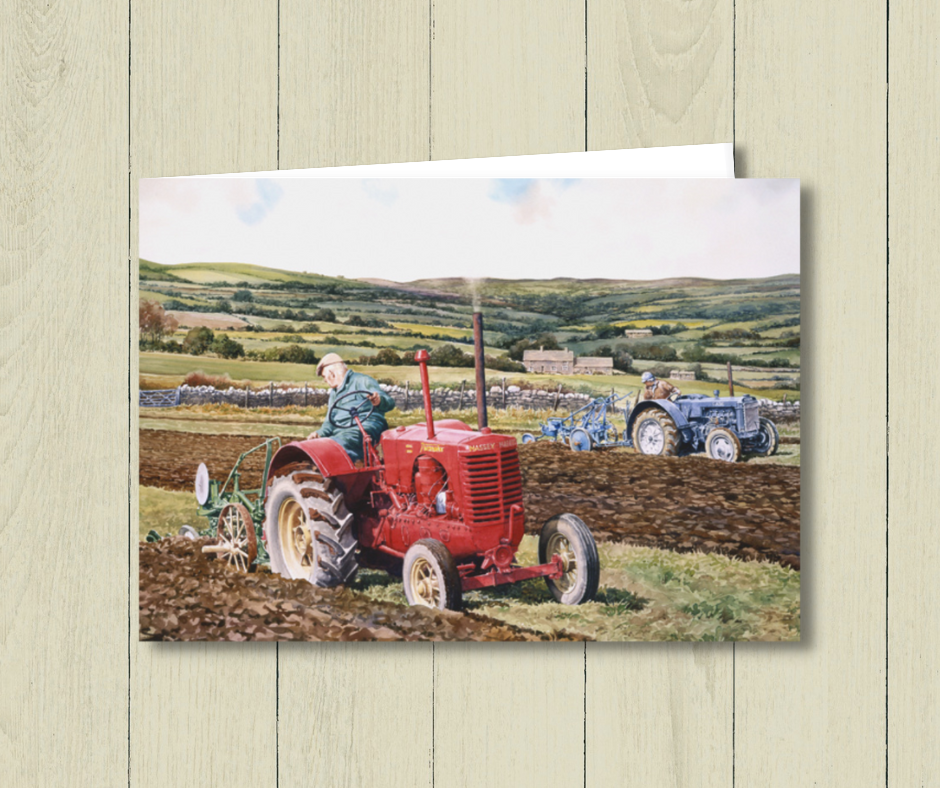 Massey Harris & Case Tractor Birthday Card | Tractor Card