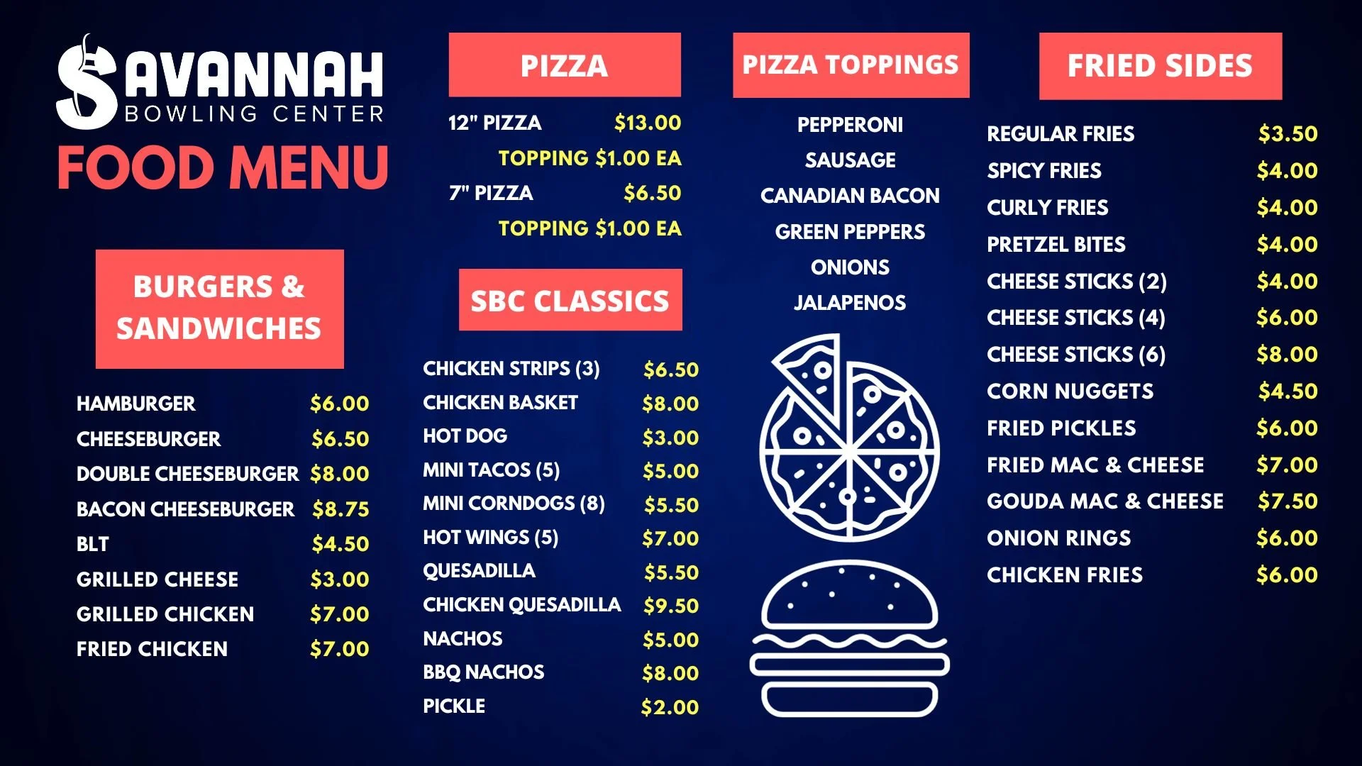 Food — Savannah Bowling Center