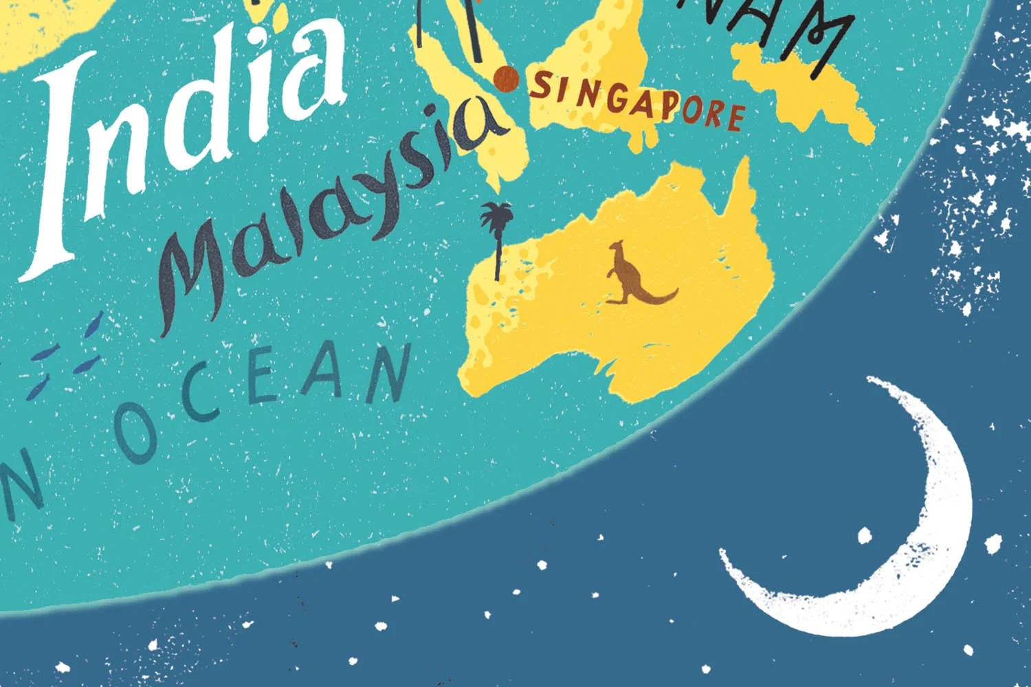 Anna Simmons Illustration - Colourful, textural, hand lettered maps and ...