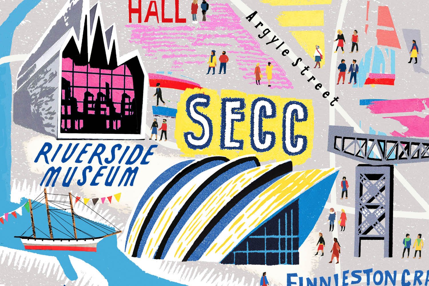Anna Simmons Illustration - Colourful, textural, hand lettered maps and ...