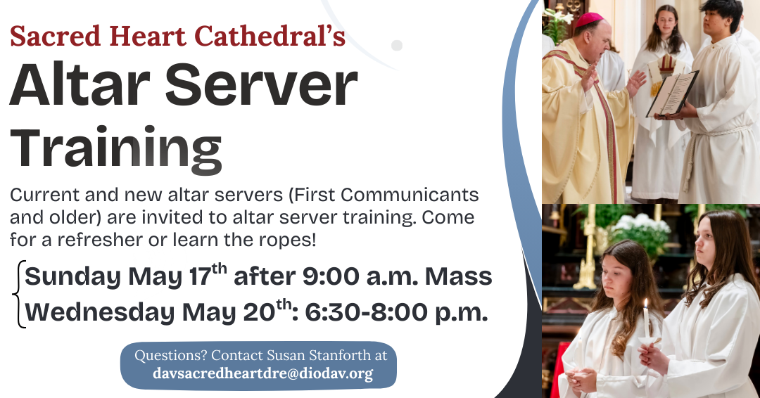 Altar Server Training May 17th & 20th — Sacred Heart Cathedral