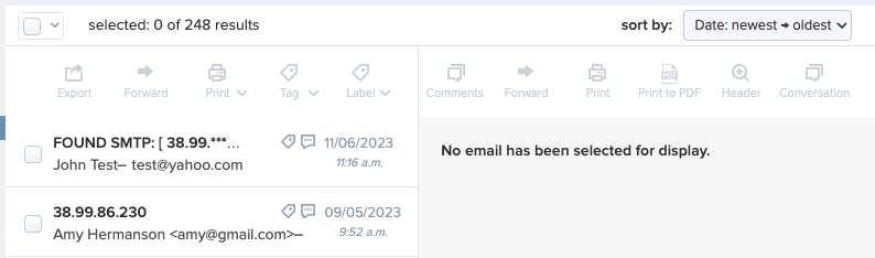 Redacting Email Content — DataCove Email Archiving
