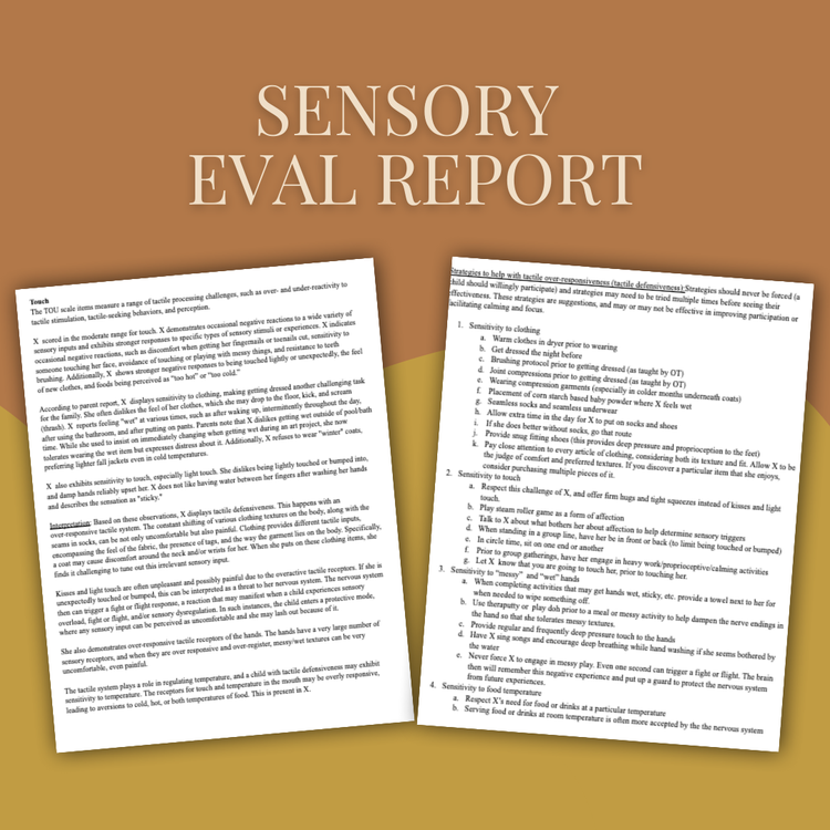 Sensory Processing Evaluation — Carolina Sensory Solutions