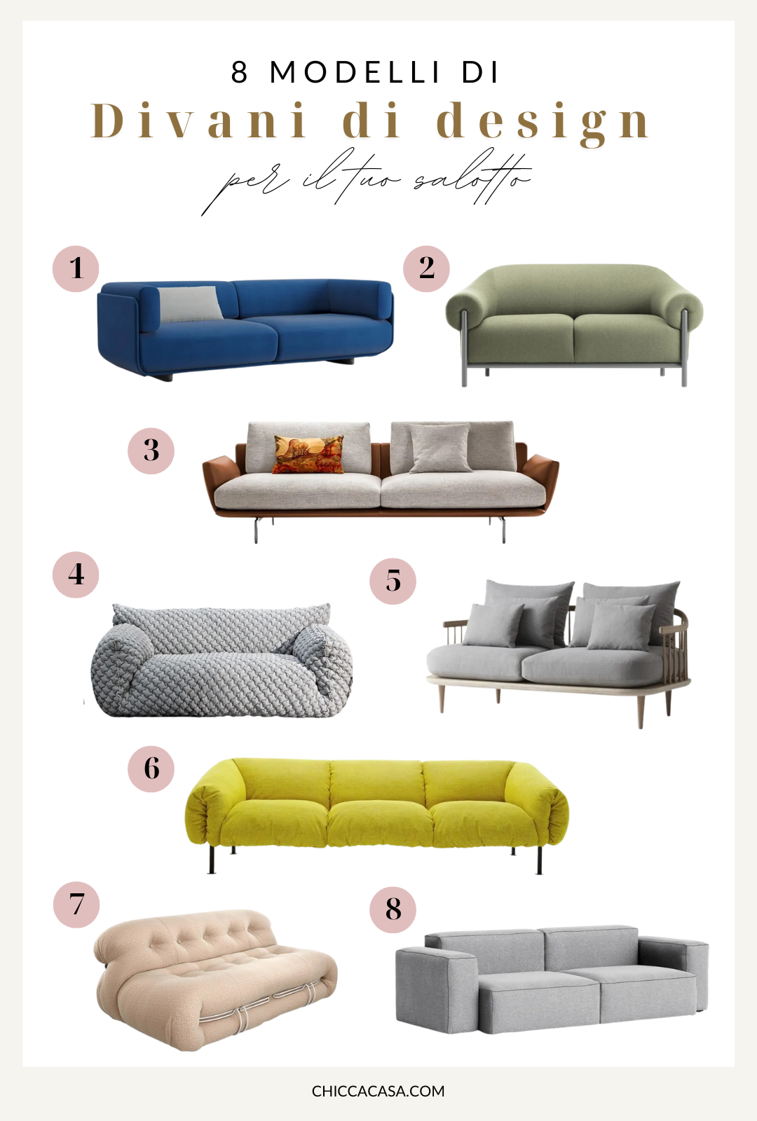 Divani moderni e di design: 16 modelli per il tuo living — Chiccacasa blog