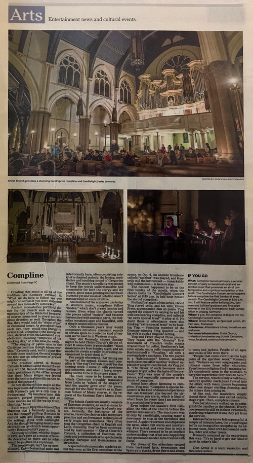Sunday Night Compline with the Schola Cantorum — NEW CC design