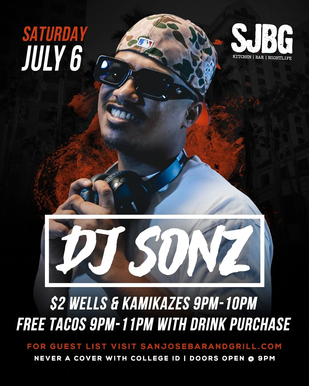 DJ Schedule — San Jose Bar & Grill