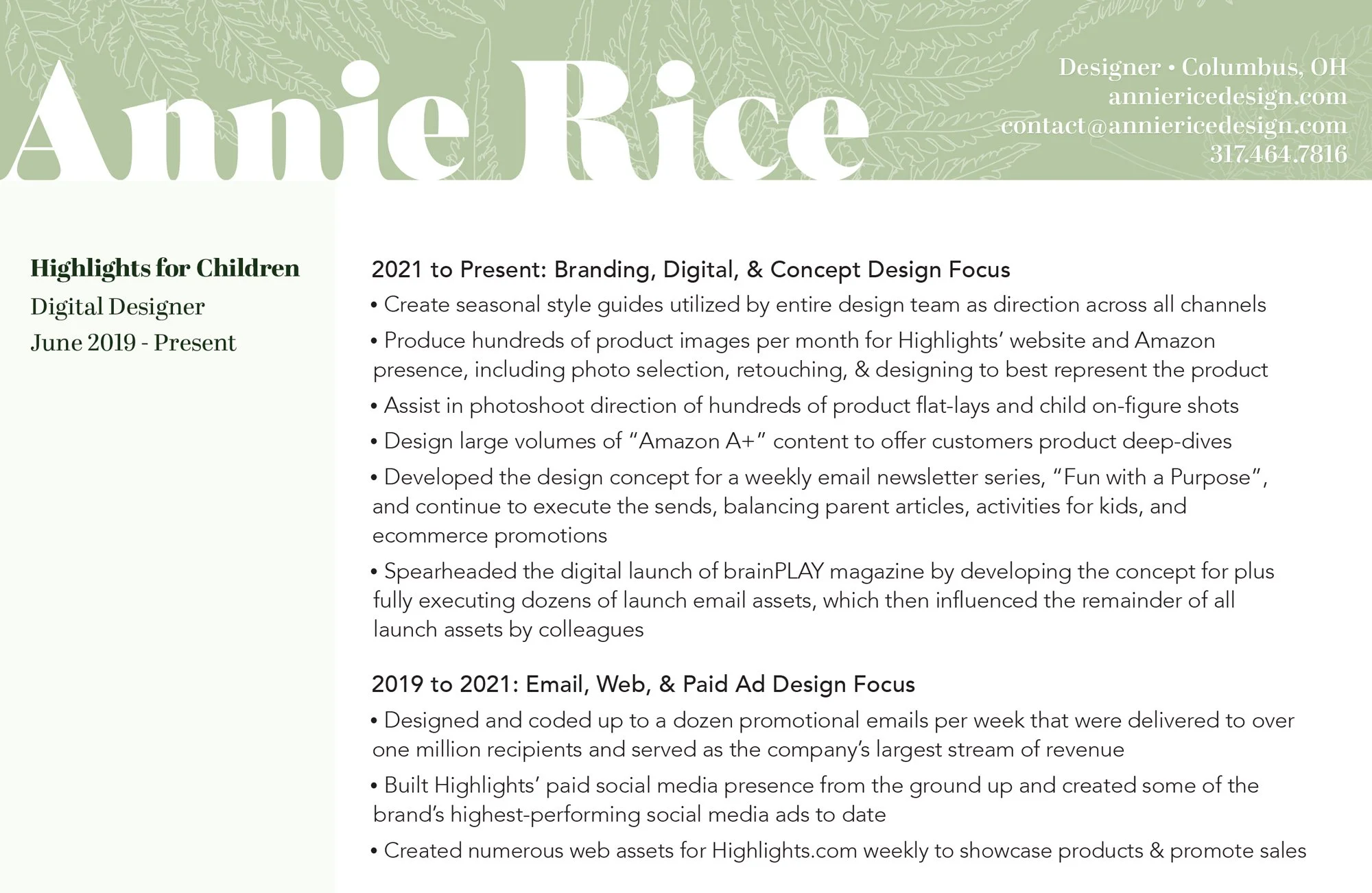 Annie Rice | Designer