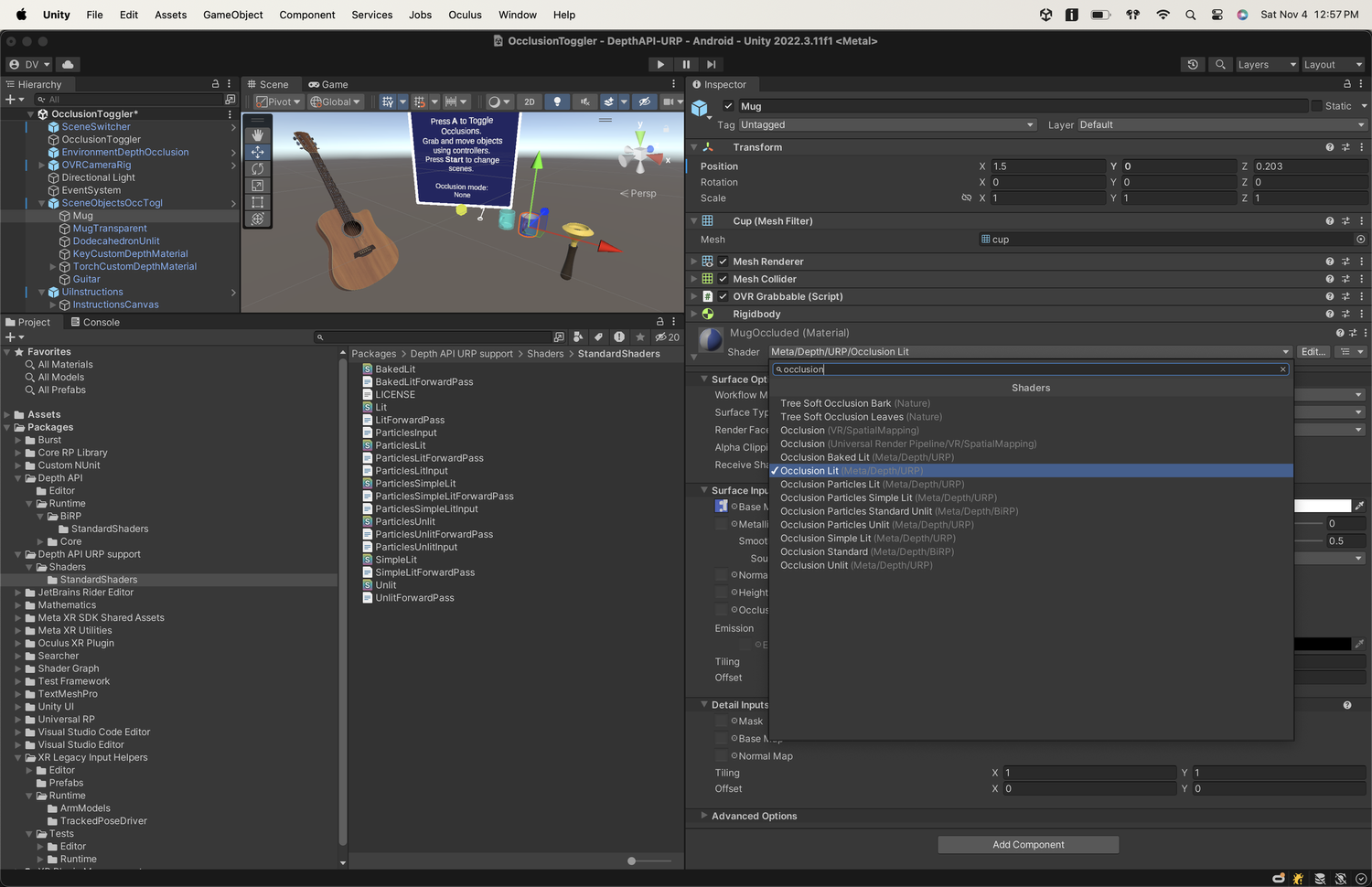 Quest 3 Mixed Reality With Meta Depth API - New Occlusion Features ...