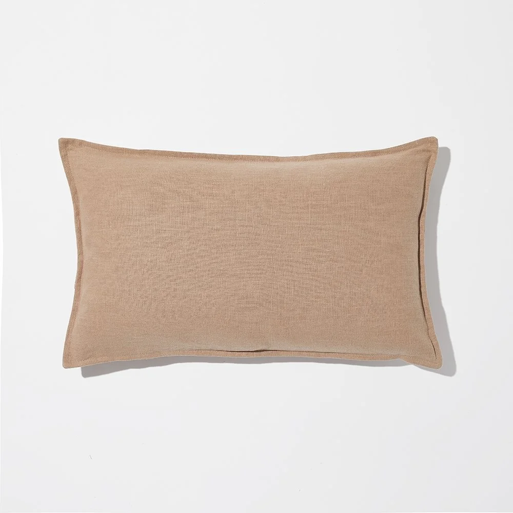 Aurelia - Natural Striped Linen Cushion — Sewn