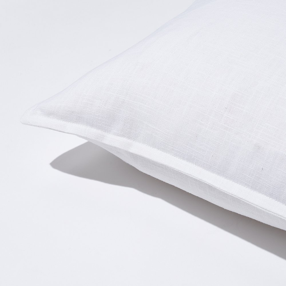 Sienna - Textured Linen Cushion with Taupe Fringing — Sewn