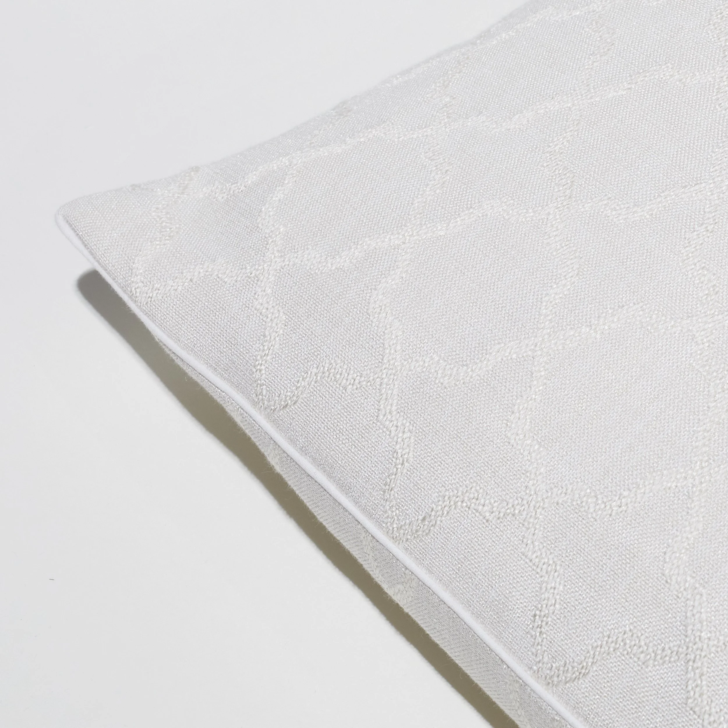 Sienna - Textured Linen Cushion with Taupe Fringing — Sewn