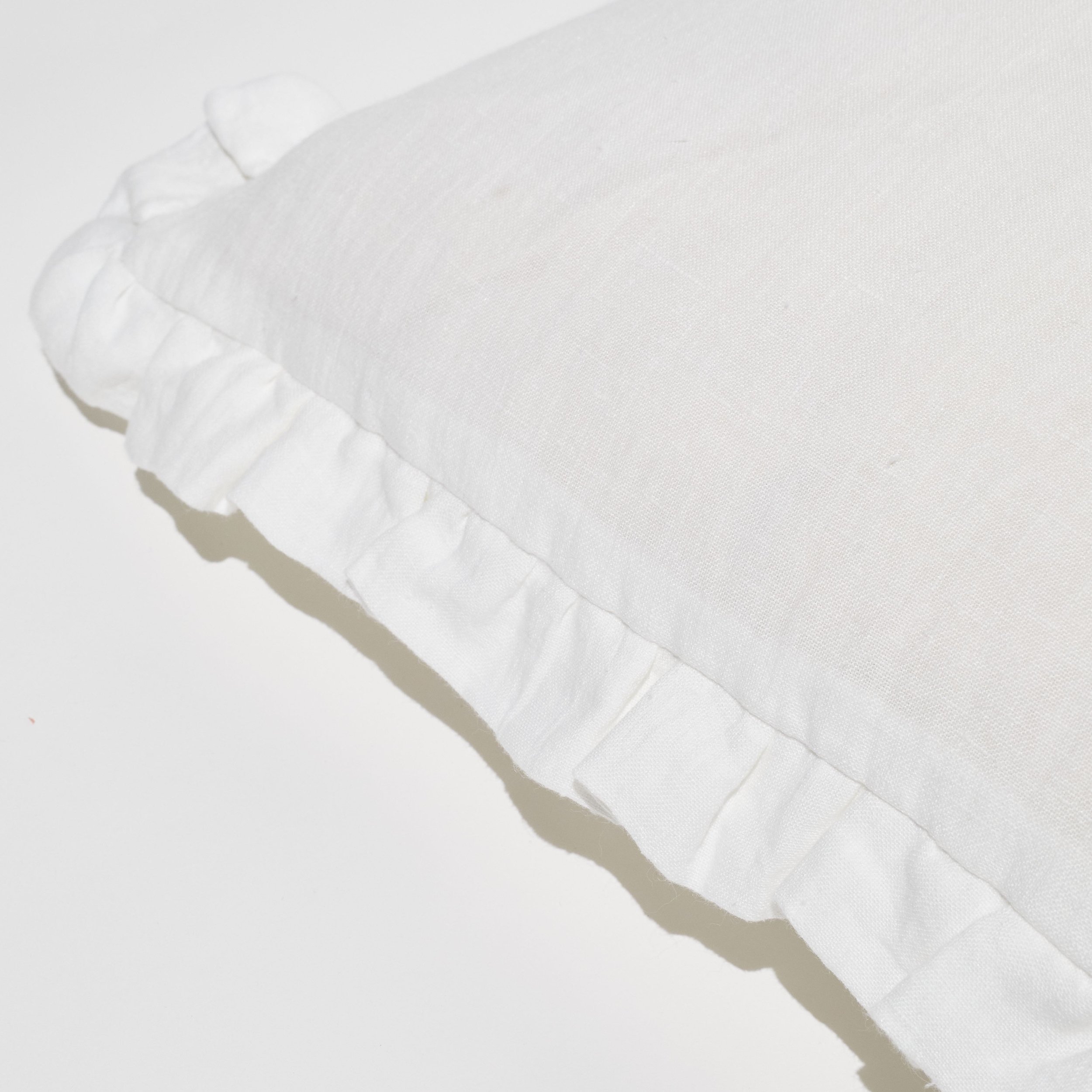 Sienna - Textured Linen Cushion with Taupe Fringing — Sewn