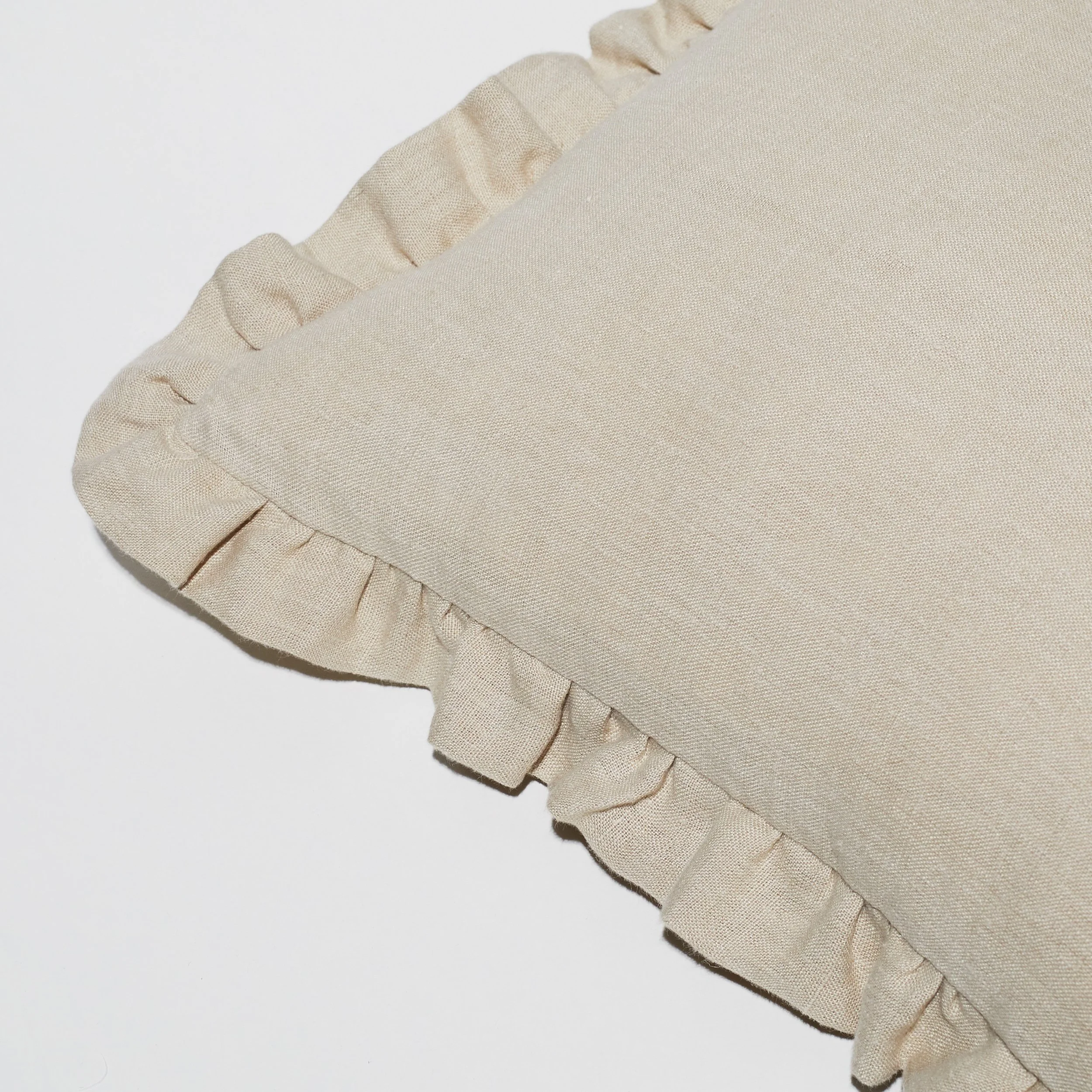 Harper - Green Ticking Stripe Linen Cushion — Sewn