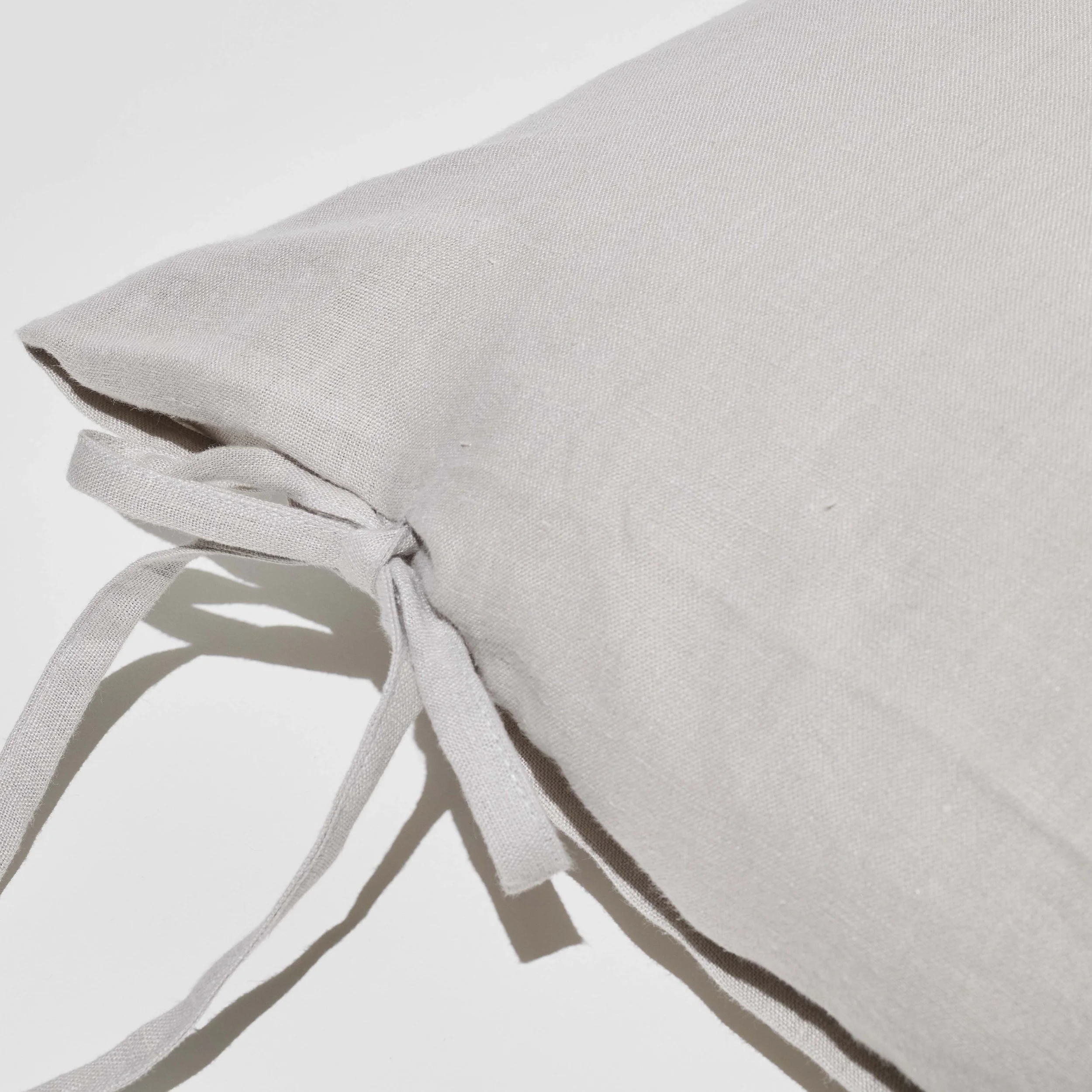 Sienna - Textured Linen Cushion with Taupe Fringing — Sewn