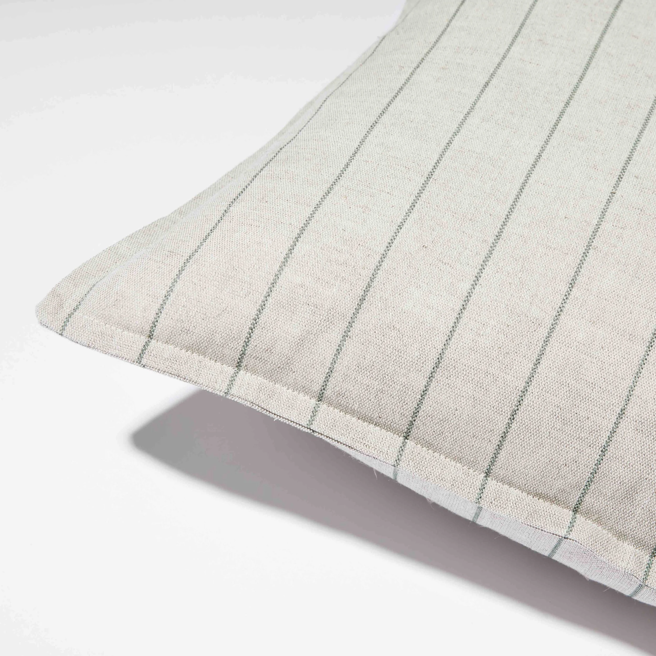 Hallie - Light Beige Rectangular Striped Cushion — Sewn