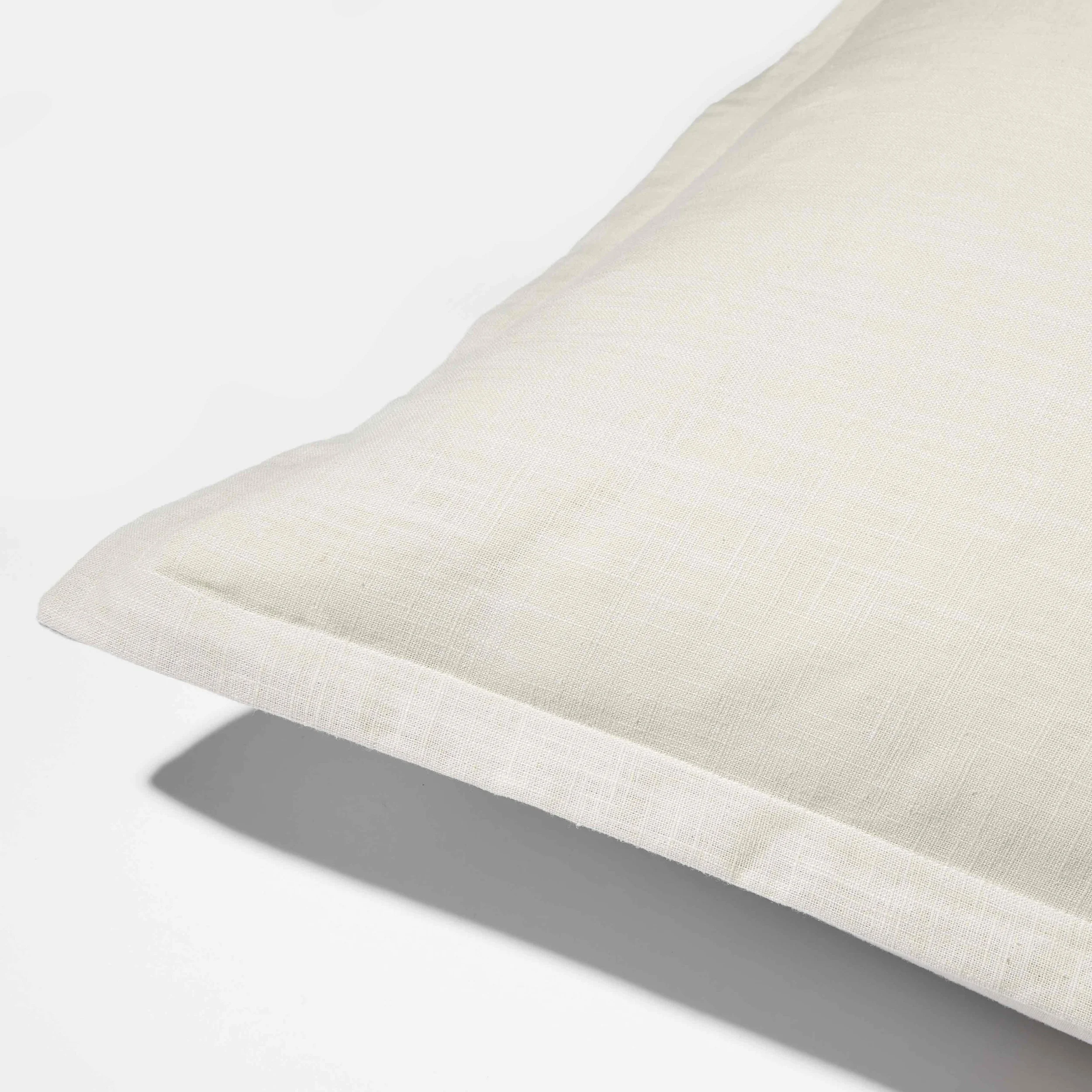Sienna - Textured Linen Cushion with Taupe Fringing — Sewn