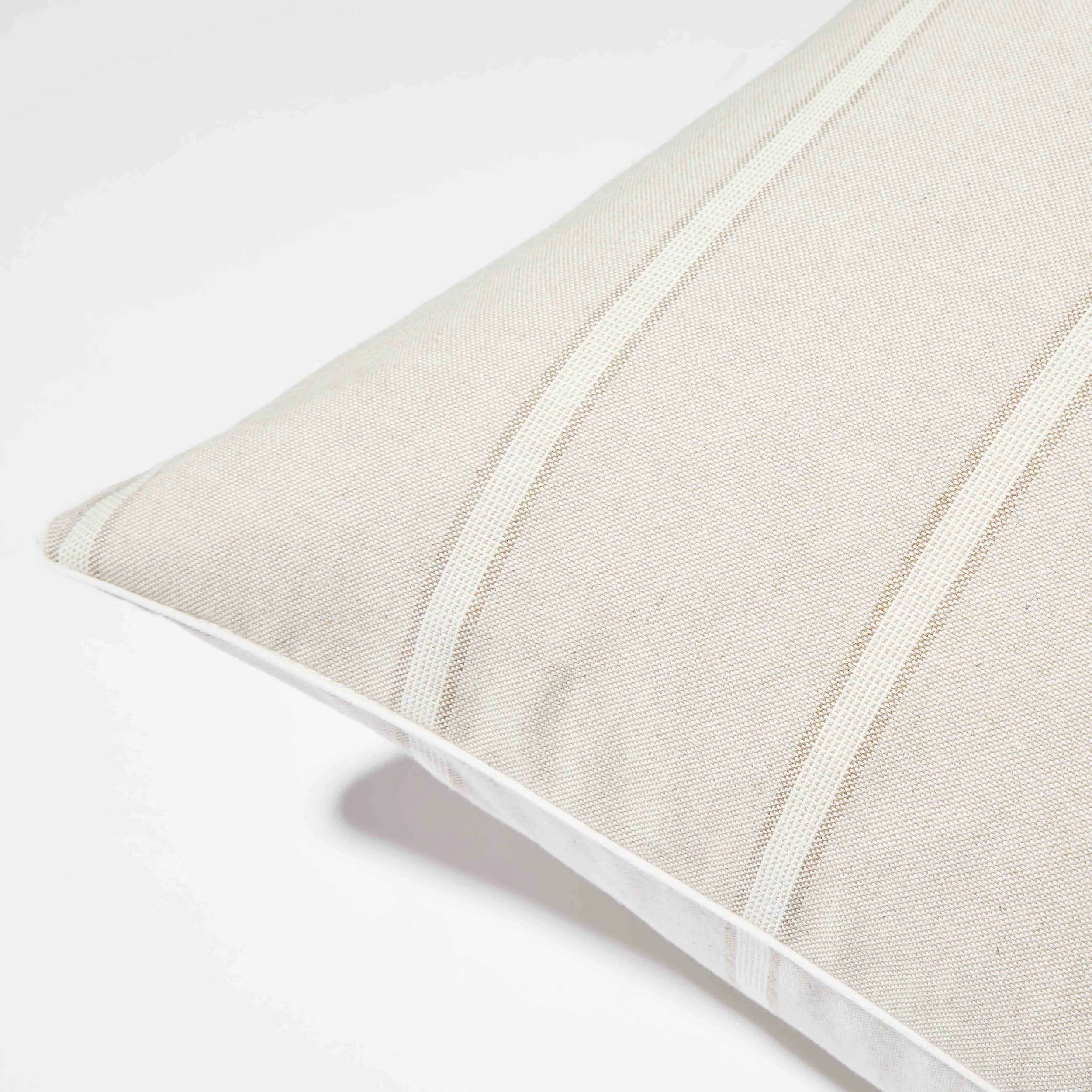Sienna - Textured Linen Cushion with Taupe Fringing — Sewn
