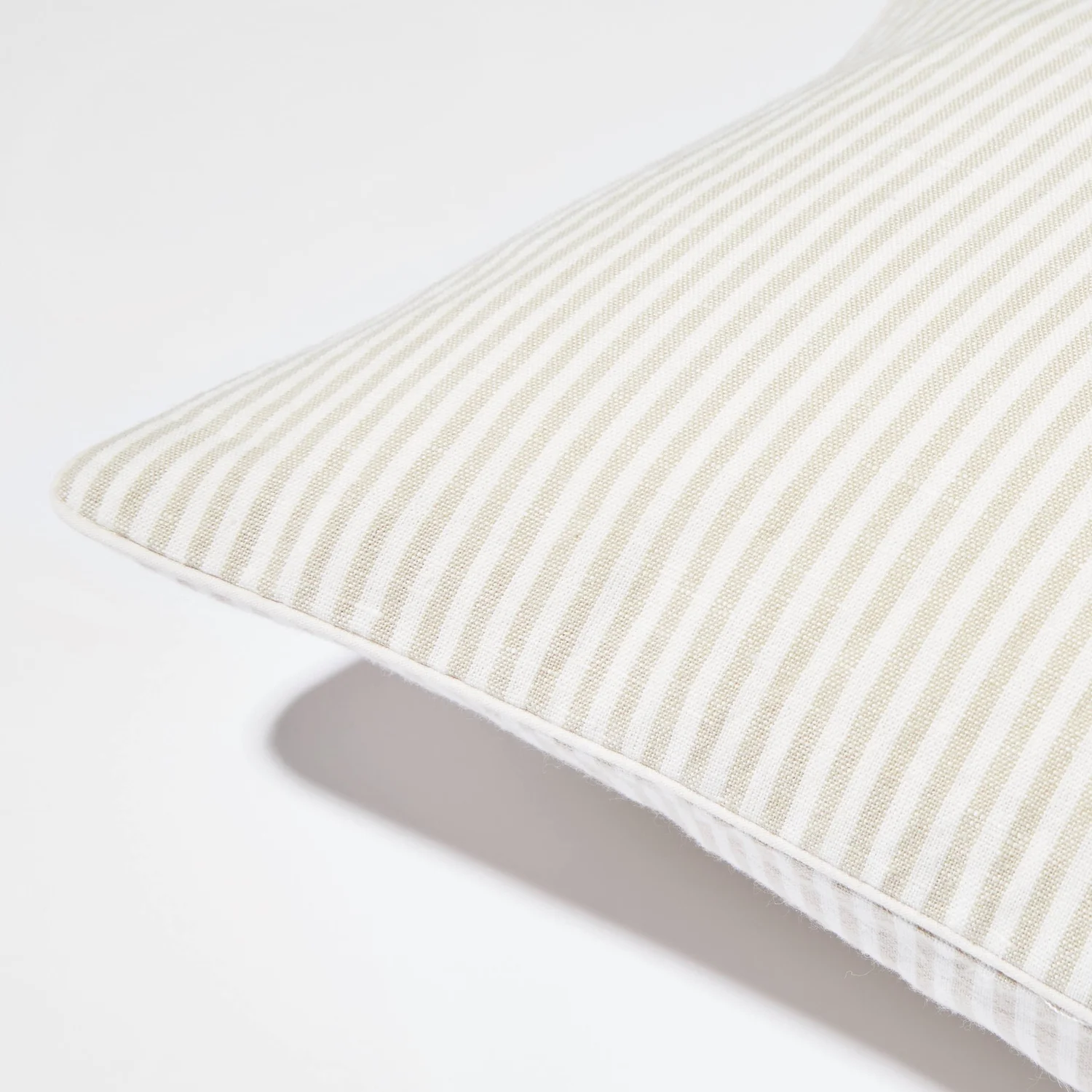 Aurelia - Natural Striped Linen Cushion — Sewn