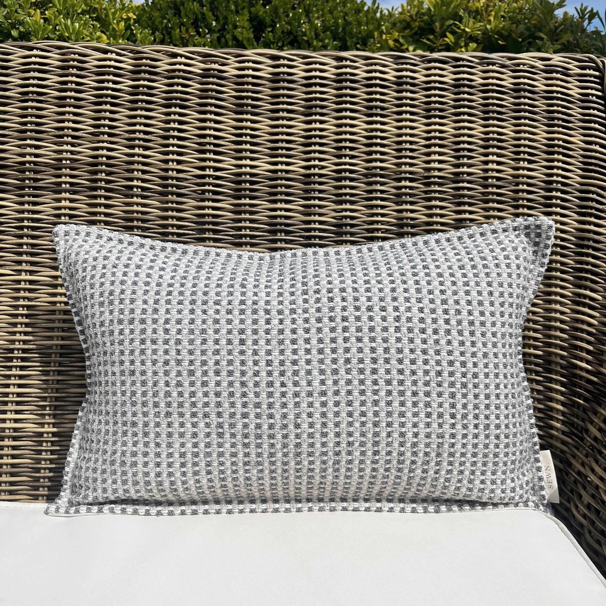 Poppy - Natural Linen Ruffle Cushion — Sewn