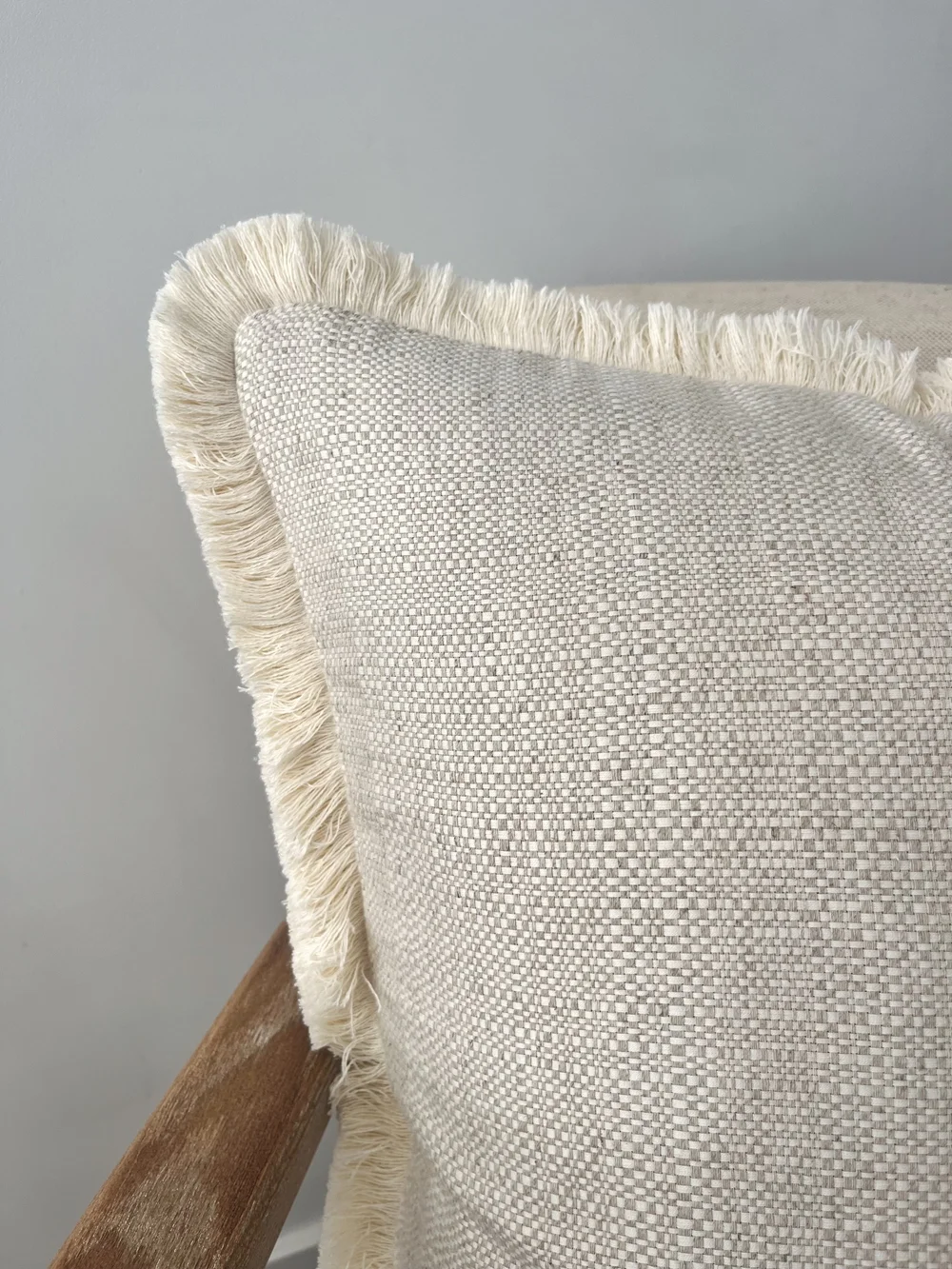 Aurelia - Natural Striped Linen Cushion — Sewn