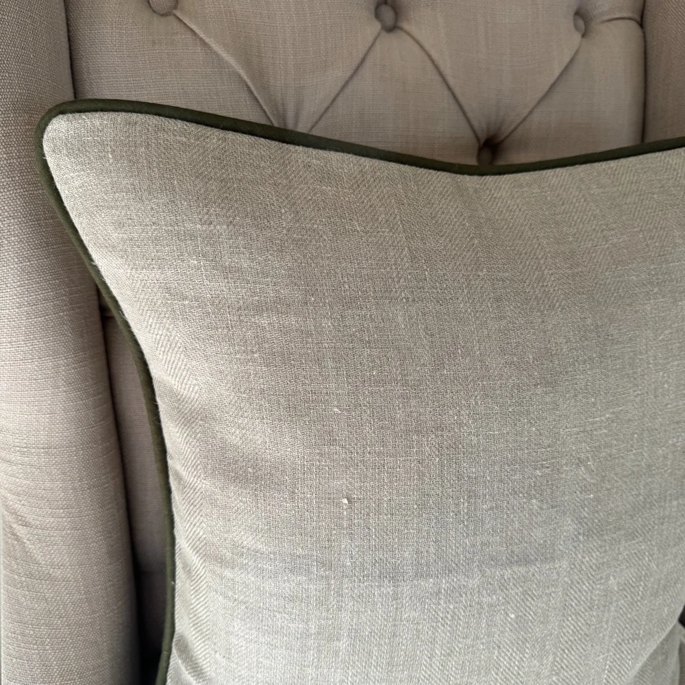 Aurelia - Natural Striped Linen Cushion — Sewn