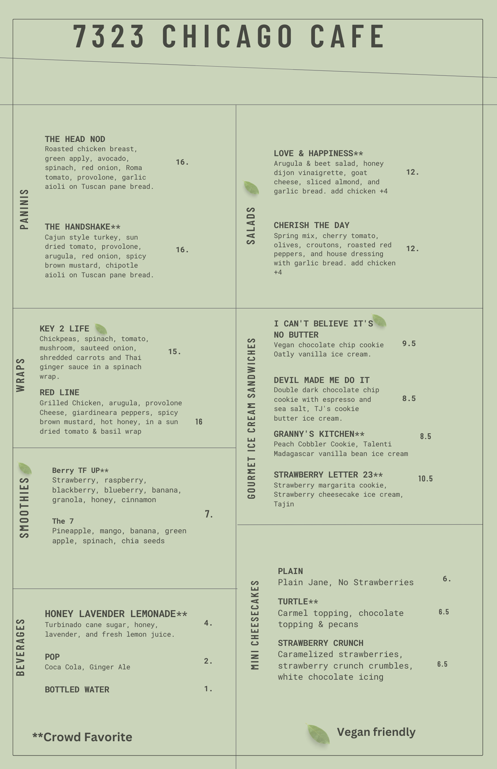 Menu — 7323 Chicago