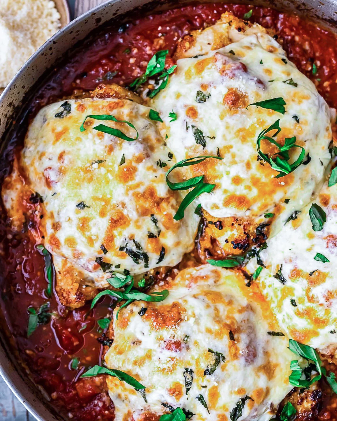 One Pan Easy Chicken Parmesan Recipe — Lauren Lane Easy Recipes